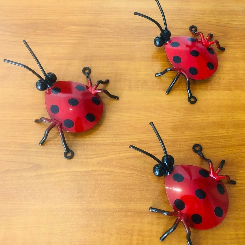 Garden Metal Art Ladybug 3 in 1 with Securing Screws | BRM